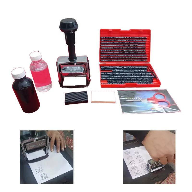 Manually 6 line 3mm Label Stamping Machine – Universal Seal