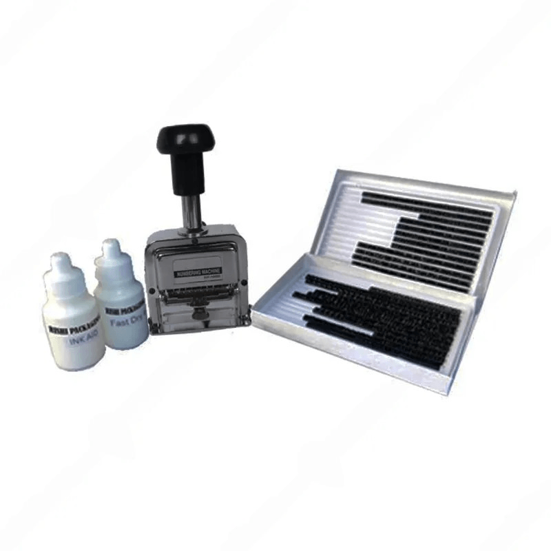 Manual 4 mm Label Stamping Machine (Metal) with Ink & Pad Softener ...